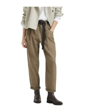 Brunello Cucinelli High-waisted Straight Leg Trousers - Brown