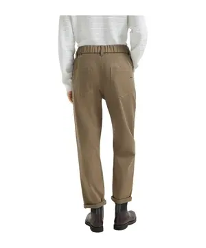 Brunello Cucinelli High-waisted Straight Leg Trousers - Brown