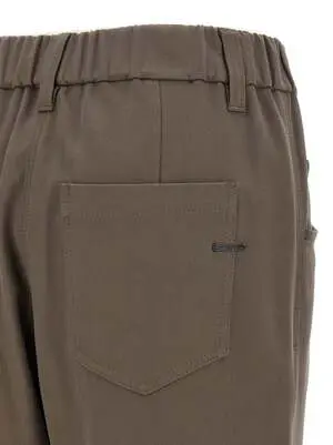 Brunello Cucinelli High-waisted Straight Leg Trousers - Brown