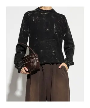 DIESEL® K-maxense Distressed Crew Neck Sweater