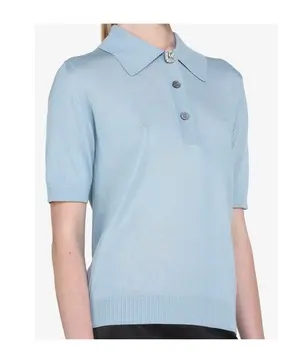 N.21 Short-sleeved Polo Shirt With Ribbed Details