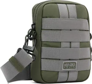 Kenzo Explorer Sling Bag With Woven Patchwork Details