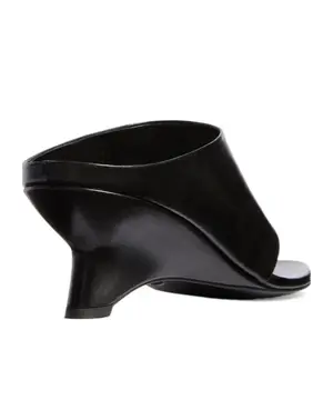 Khaite Marlow Mule Wedge Sandals - Black