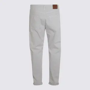 Brunello Cucinelli Tapered Leg Trousers With Logo Patch