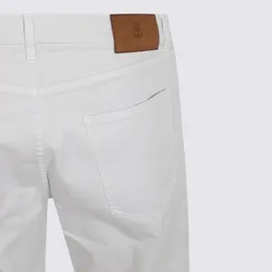 Brunello Cucinelli Tapered Leg Trousers With Logo Patch