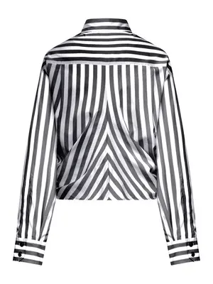 Sportmax Striped Poplin Shirt - Gray