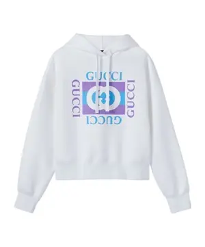 Gucci Logo Printed Drawstring Hoodie