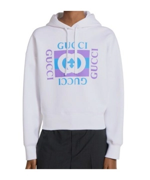 Gucci Logo Printed Drawstring Hoodie