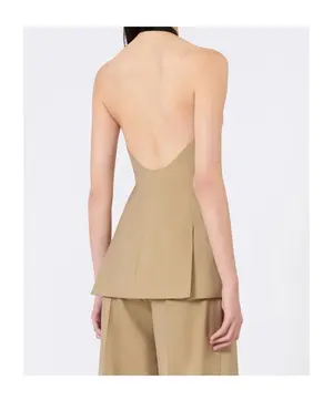 Max Mara Double-breasted Waistcoat - Camel