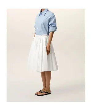 AMI Paris Midi Corolla Skirt - White