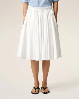 AMI Paris Midi Corolla Skirt - White