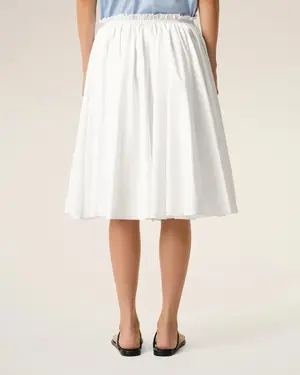 AMI Paris Midi Corolla Skirt - White