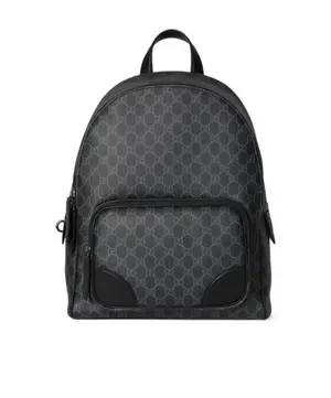 Gucci Gg Emblem Medium Backpack - Black