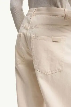 Moncler Cropped Straight-leg Jeans - Ivory