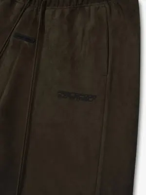 Fear Of God Relaxed Suede-effect Drawstring Shorts - Brown