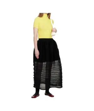 Issey Miyake Twisted Turtleneck Cover-up - Black