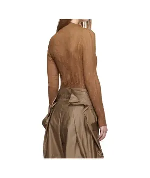 Issey Miyake Pleated Turtleneck Blouse