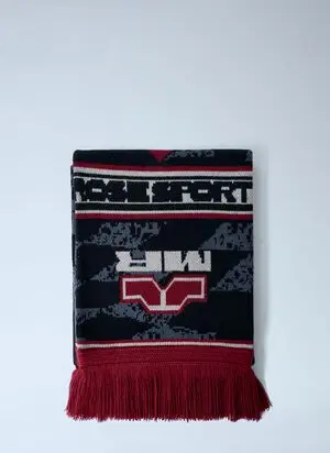 Martine Rose Logo Intarsia Scarf - Black