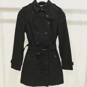 Burberry Sandringham Long Trench Coat - Black