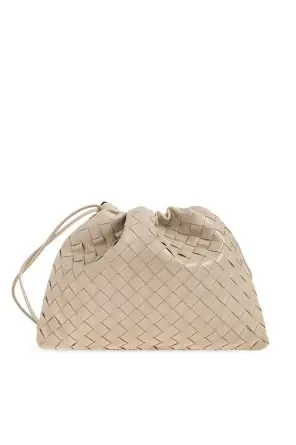 Bottega Veneta Intrecciato Drawstring Shoulder Bag - Beige