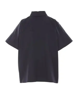 Co Name Single-breasted Short Sleeve Shirt With Pleated Details