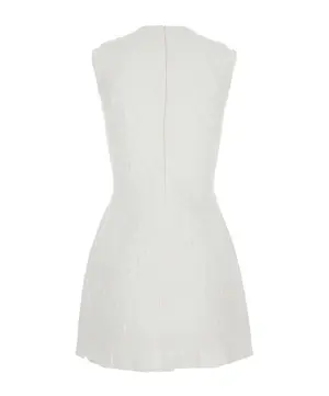 SHUSHU/TONG Sleeveless Bow Trim Crewneck Dress