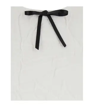 SHUSHU/TONG Sleeveless Bow Trim Crewneck Dress