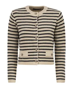 MAX MARA Weekend Max Mara Striped Cropped Cardigan