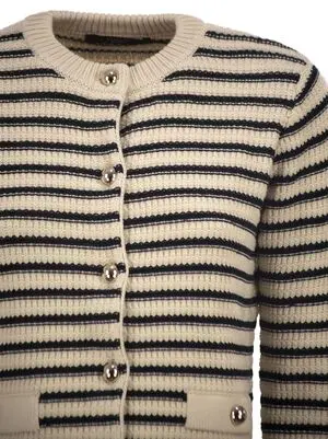 Max Mara Striped Cropped Cardigan