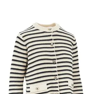 Max Mara Striped Cropped Cardigan