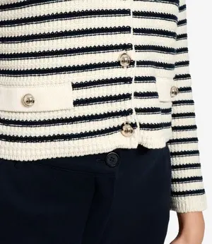 Max Mara Striped Cropped Cardigan