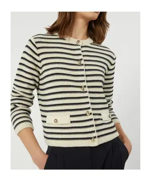 Max Mara Striped Cropped Cardigan