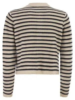 Max Mara Striped Button Cardigan