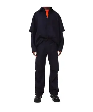 DARKPARK Belted Wide-leg Pants - Black