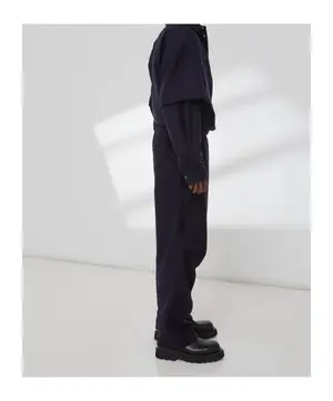 DARKPARK Belted Wide-leg Pants - Black