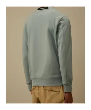 C.P. COMPANY Zip-pocket Cotton Sweatshirt - Silver-blue