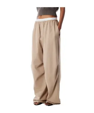 Alexander Wang Double Layer Waist Trousers - Warm Taupe