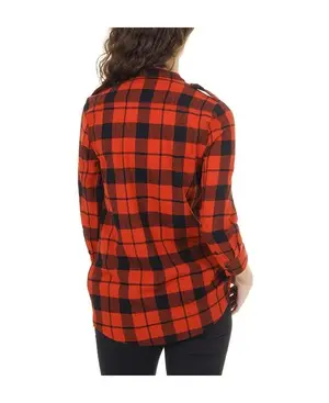 Burberry Checkered Long Sleeve Blouse