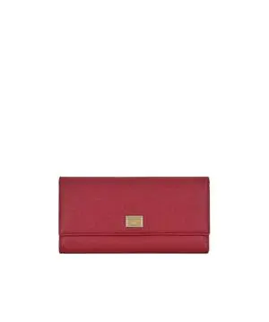 Dolce & Gabbana Logo Details Wallet - Red