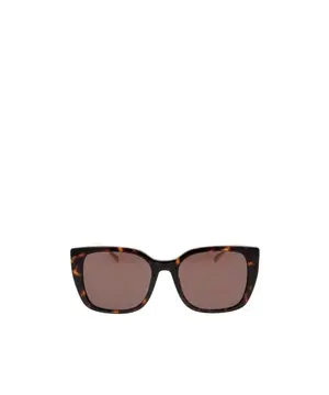 Gucci Gucci Embellished Square Frame Sunglasses Brown