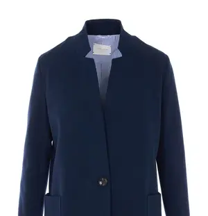 CIRCOLO 1901 Single-breasted V-neck Coat - Black