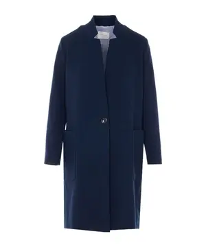 CIRCOLO 1901 Single-breasted V-neck Coat - Black