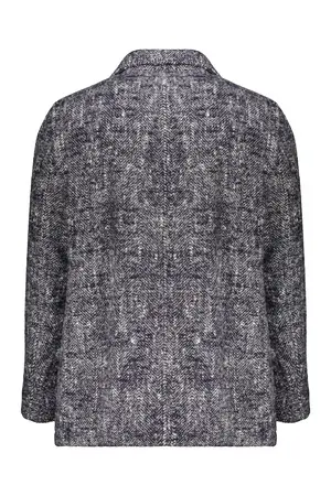 Herno Textured Double-breasted Coat - Blue