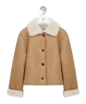 Loewe Shearling Trimmed Button-up Jacket