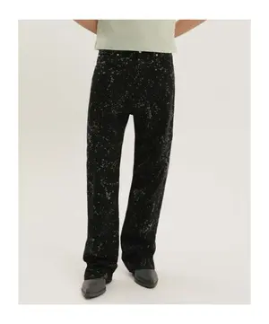 1989 STUDIO Paint Splatter Wide-leg Jeans