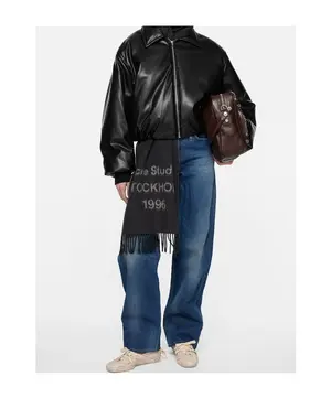 Acne Studios Zip-up Padded Leather Jacket - Black
