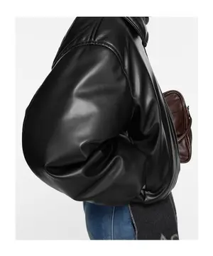 Acne Studios Zip-up Padded Leather Jacket - Black