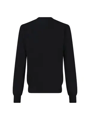 Play Comme Des Garcon Logo Detailed Crewneck Cardigan
