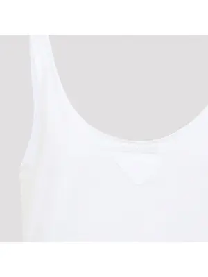 Prada Triangle-logo Patch Tank Top