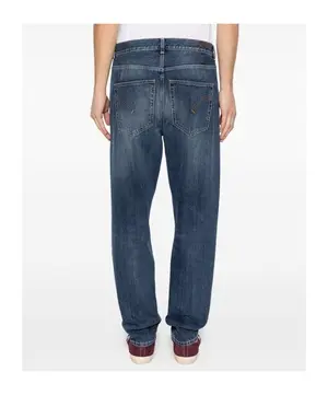 DONDUP Cuffed Straight-leg Jeans - Blue